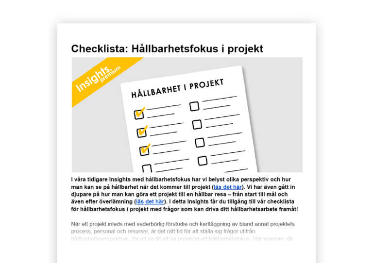 Checklista: Hållbarhetsfokus i projekt - Donald Davies & Partners